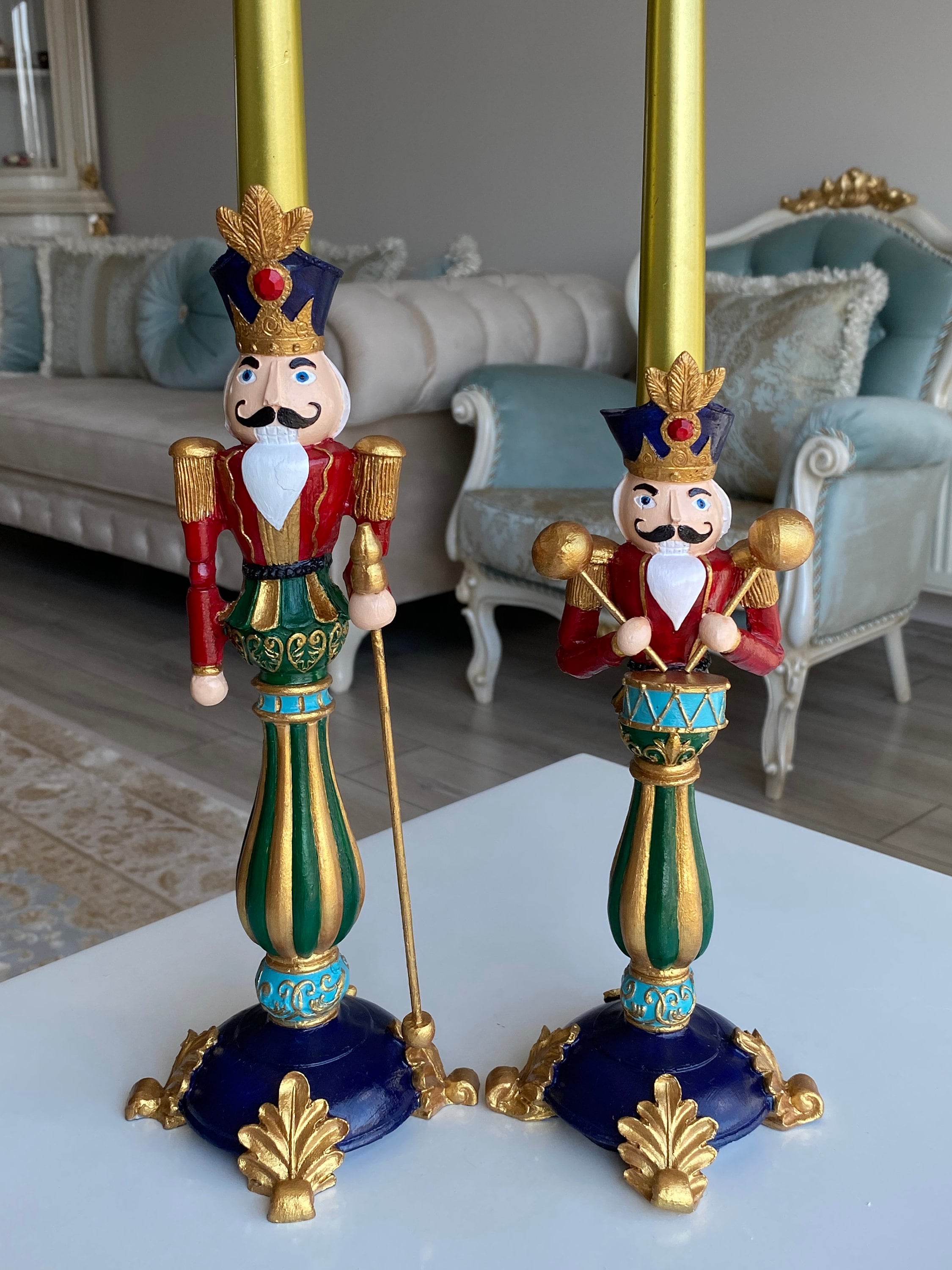 Tin Soldier Candlestick Set,modern Tin Soldier Candle Holder,nutcracker ...