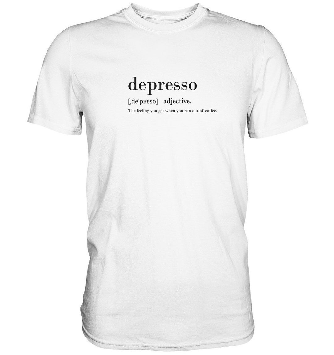 Depresso camiseta camiseta divertida del café Camiseta café camiseta ...