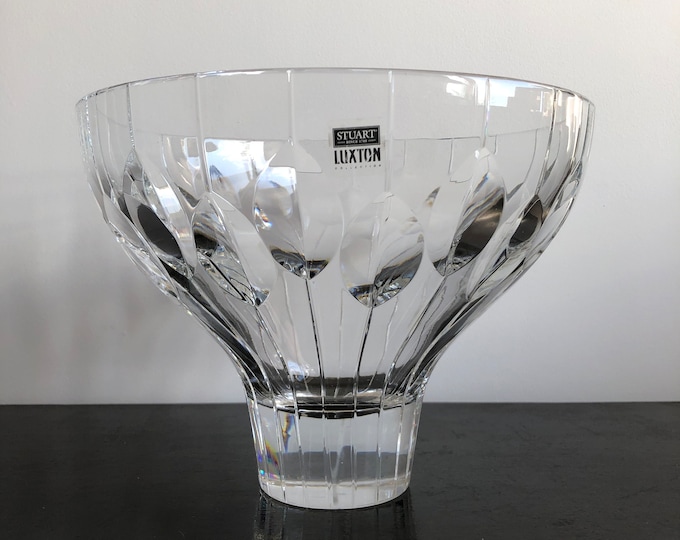 Large & Heavy Stuart Crystal Glass ‘prism’ Bowl - Etsy UK