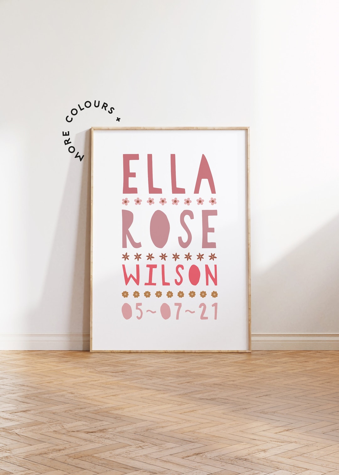 Personalised Name Print | Paper Cut Out Font | Flower Illustration ...