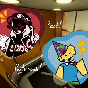 Regretevator Partybeetle/partynoob & Pest Heart Pins - Etsy Australia