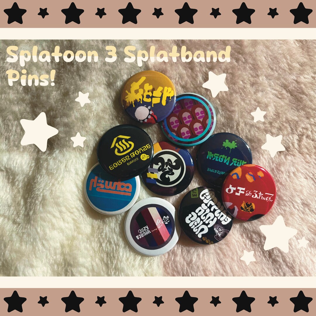 Splatoon 3 Splatband Pins 1 1/4 In. - Etsy