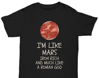 Mars Shirt for Men Space Gift for Astronomy Lovers Mars - Etsy