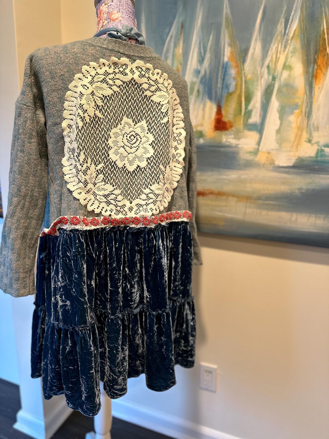 Customized Embellished Sweater, Jean Jacket, Sweatshirt, Button Down - Etsy