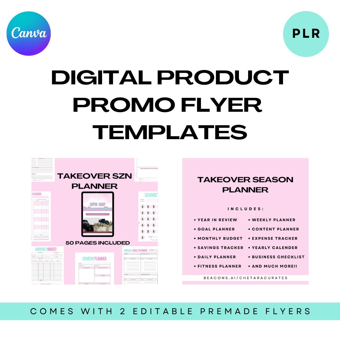 Digital Product Promo Flyer Template I PLR Flyer Template I Promo Flyer ...