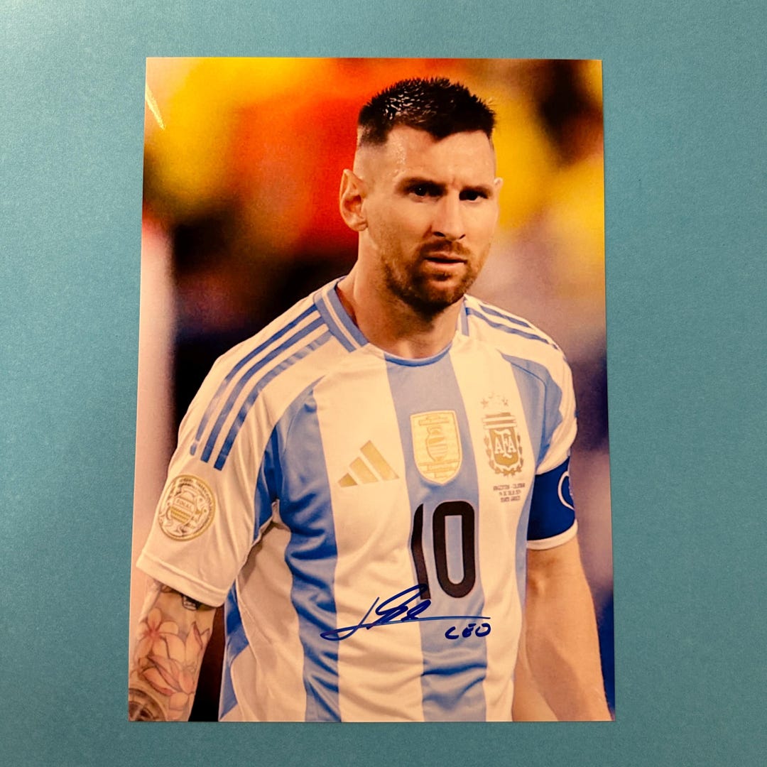 Lionel Messi Signed Photo Authentic Autograph With COA - Etsy