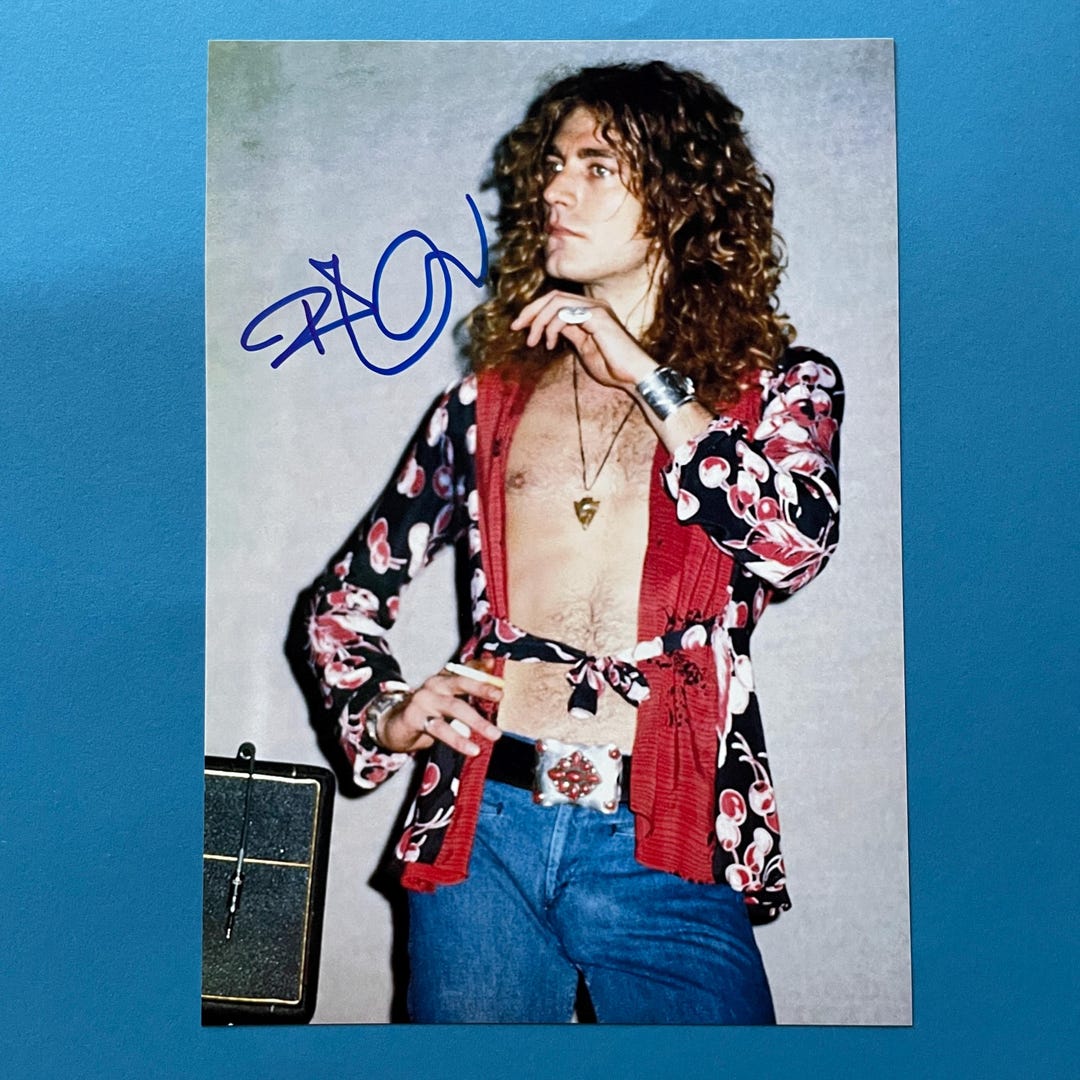 Robert Plant Led Zeppelin Signed Photo Authentic Autograph With COA - Etsy