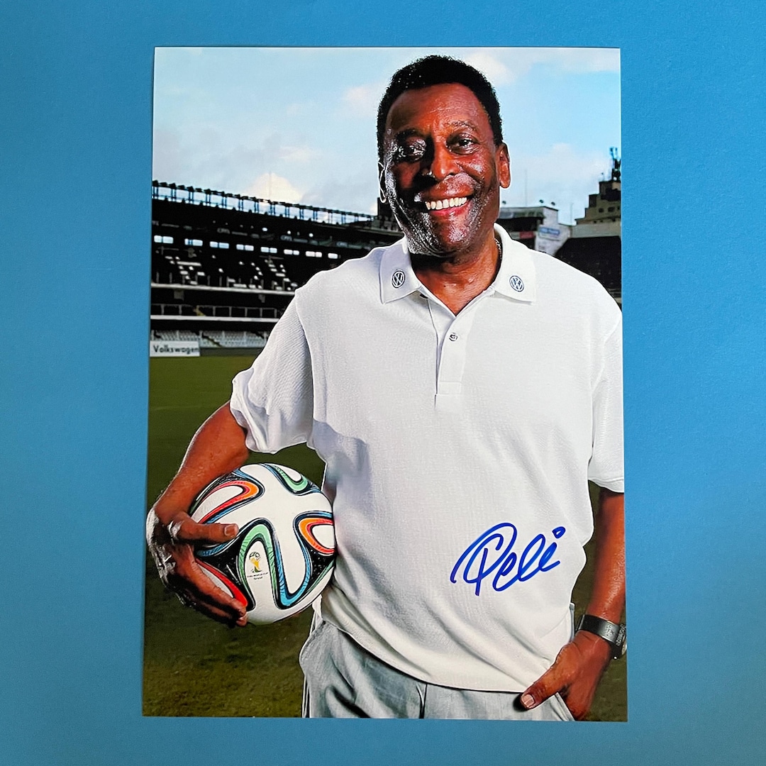 Pele Rare Signed Photo Authentic Autograph With COA - Etsy