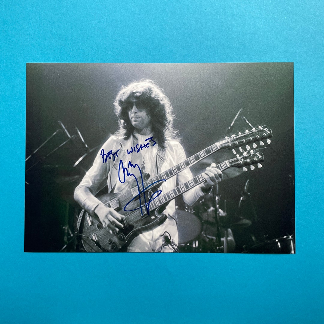 Jimmy Page Led Zeppelin Signed Photo Authentic Autograph With COA - Etsy