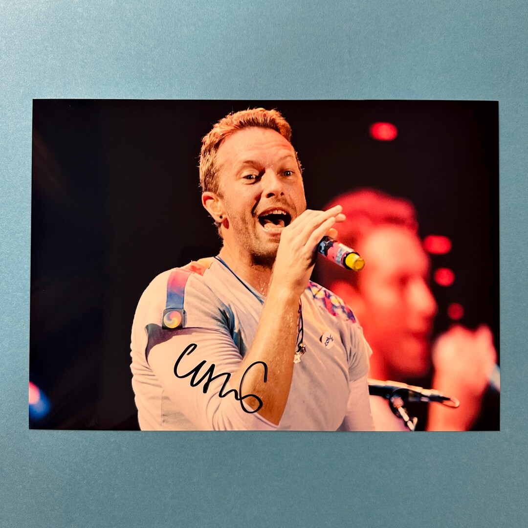 Chris Martin Coldplay Signed Photo Authentic Autograph With COA - Etsy