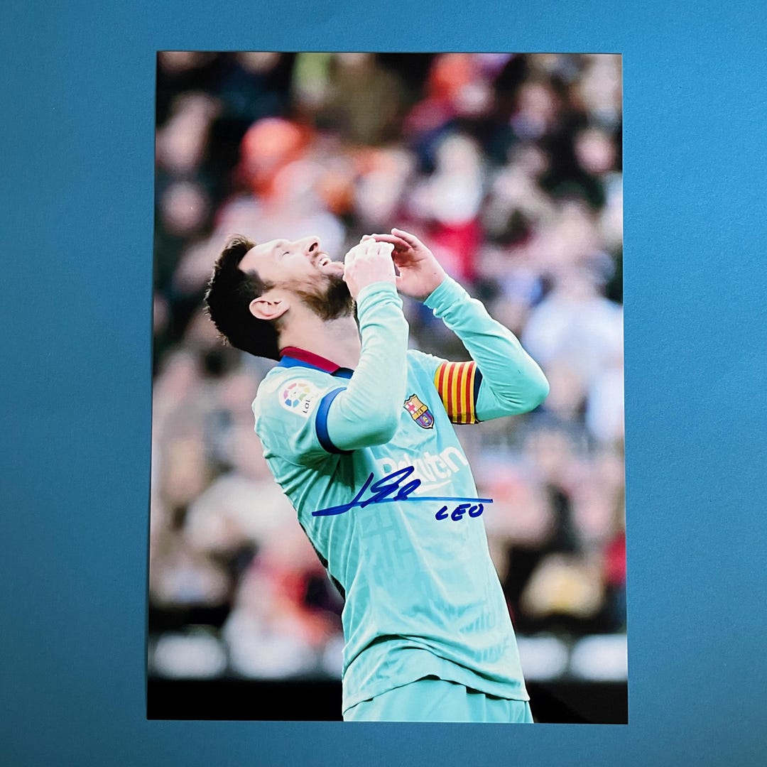 Lionel Messi Signed Photo Authentic Autograph With COA - Etsy