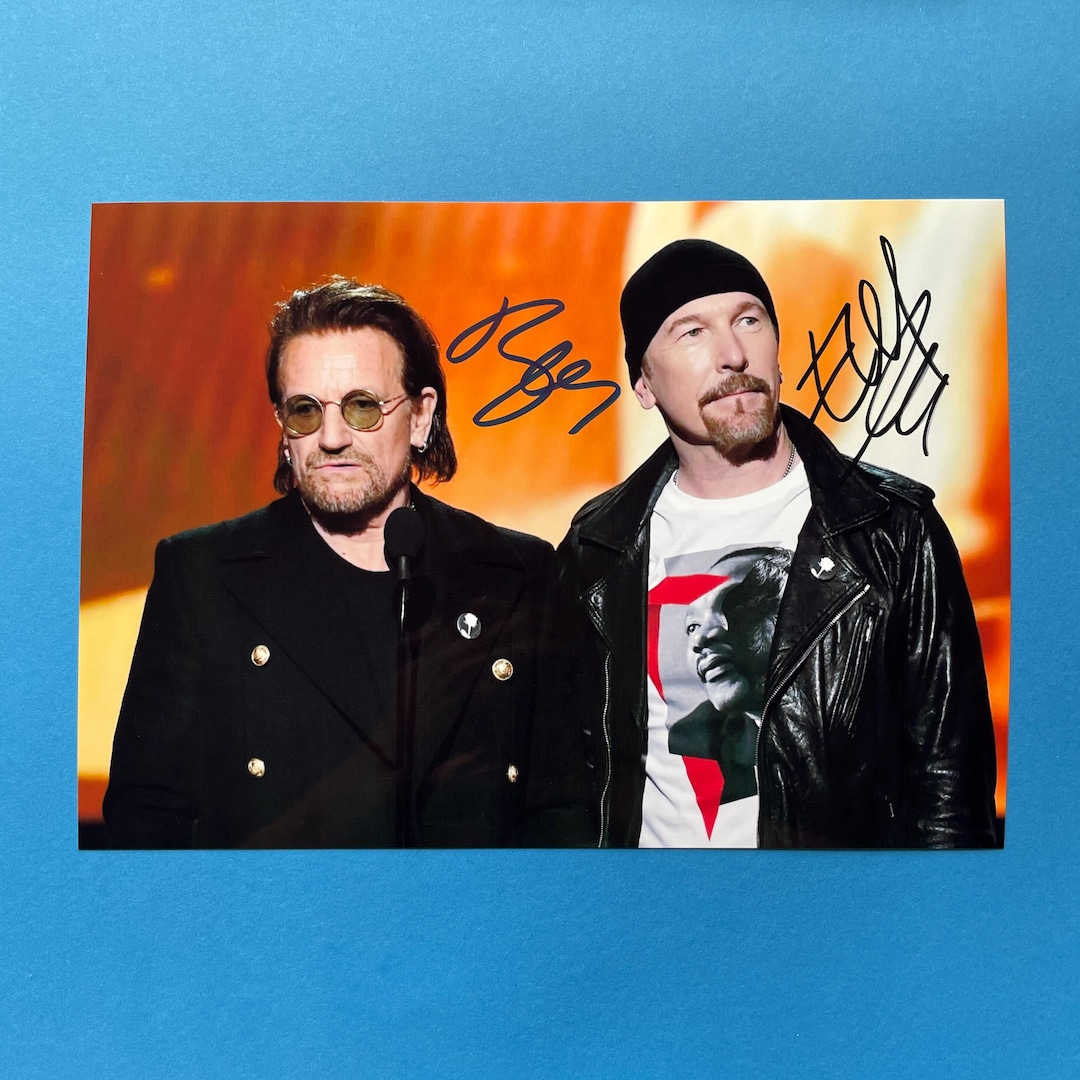 Bono & the Edge - U2 Signed Photo Authentic Autograph With COA - Etsy