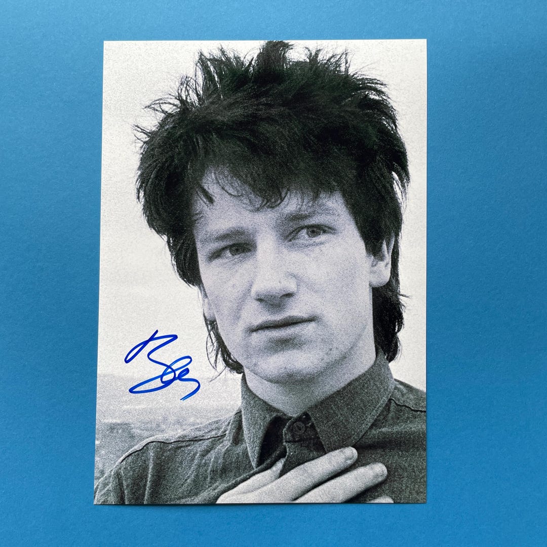 Bono U2 Signed Photo Authentic Autograph With COA - Etsy