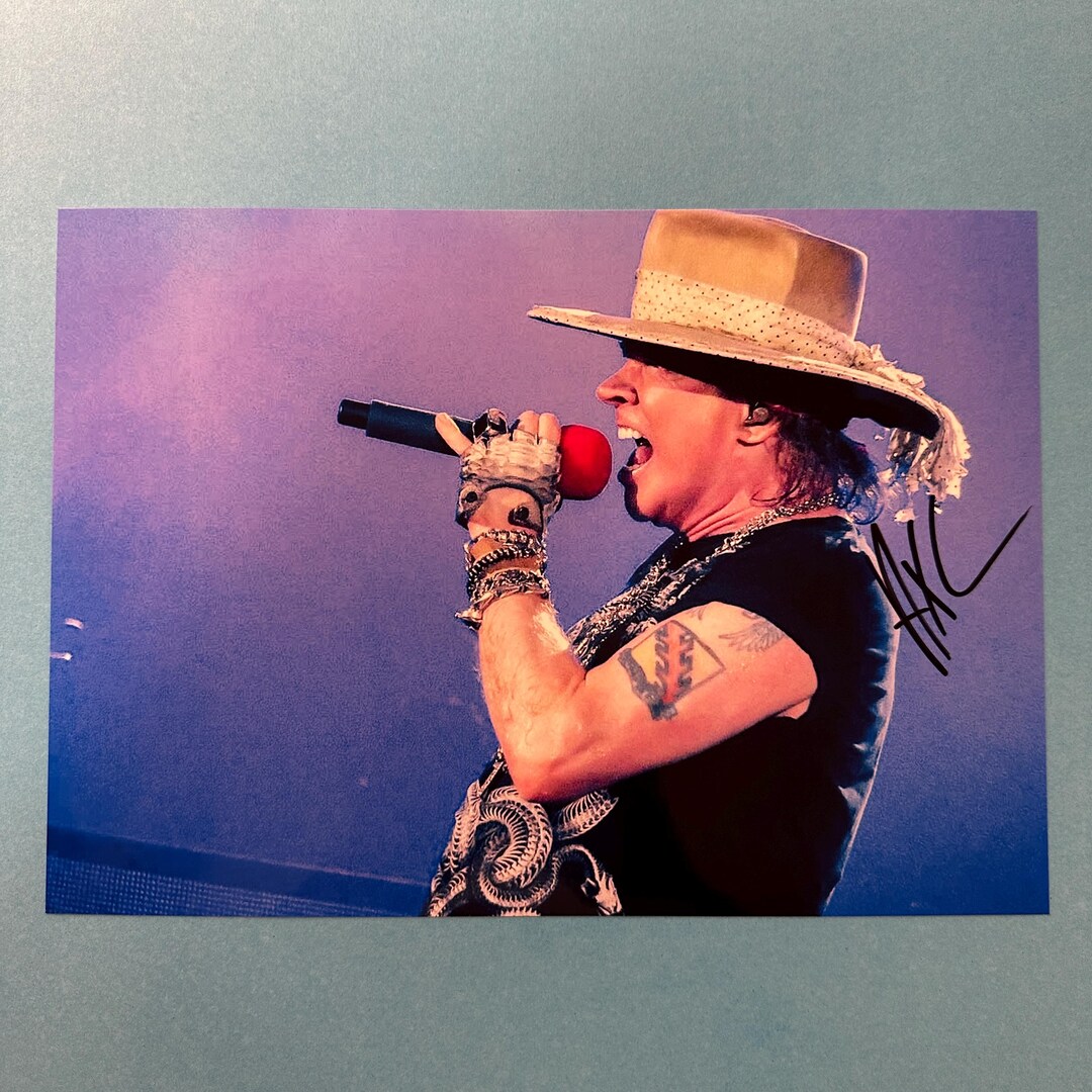 Axl Rose Guns'n'roses Signed Photo Authentic Autograph With COA - Etsy