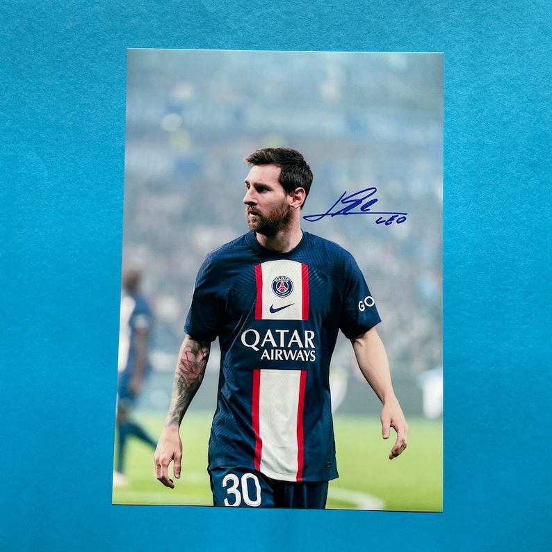 Lionel Messi Signed Photo Authentic Autograph With COA - Etsy