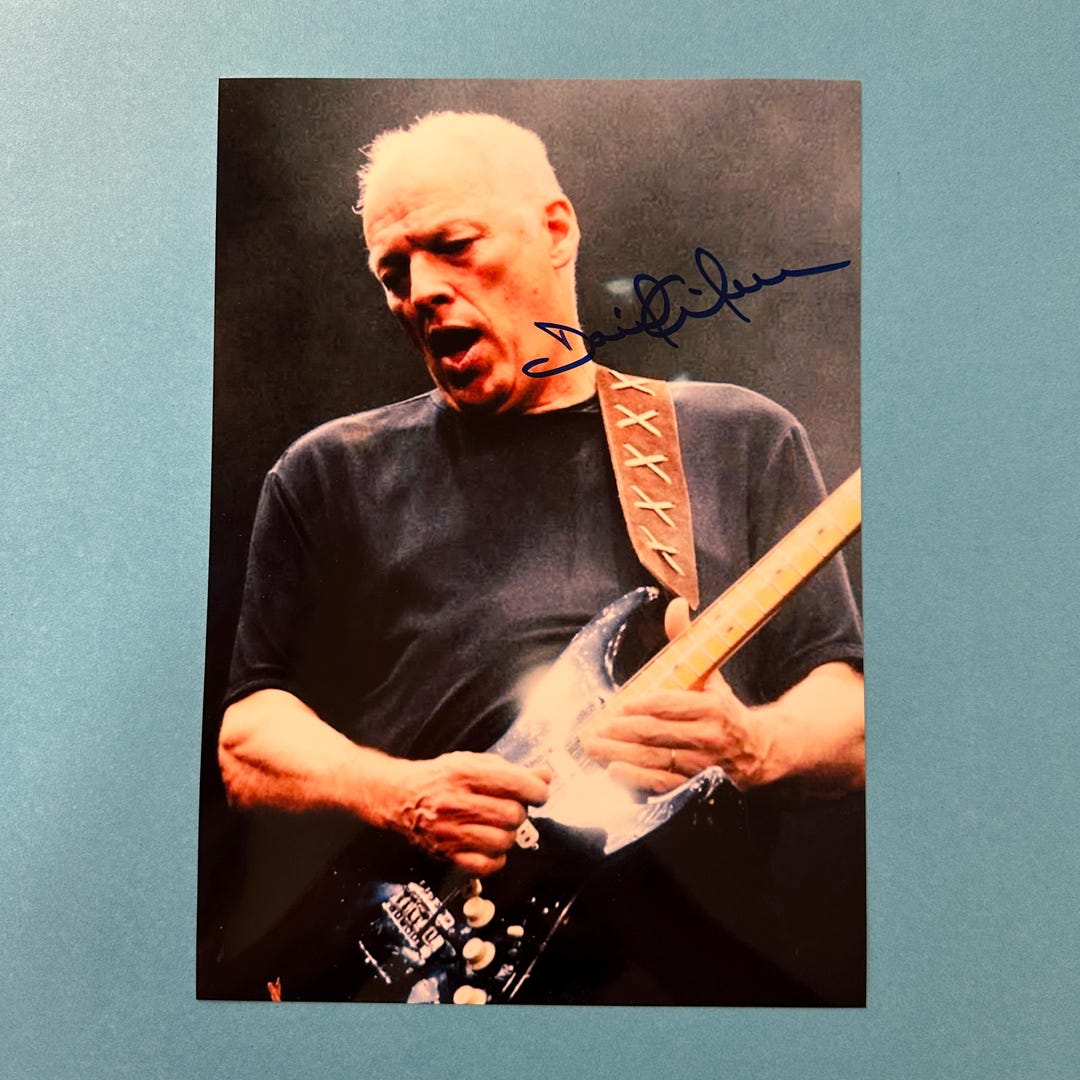 David Gilmour Pink Floyd Signed Photo Authentic Autograph With COA - Etsy