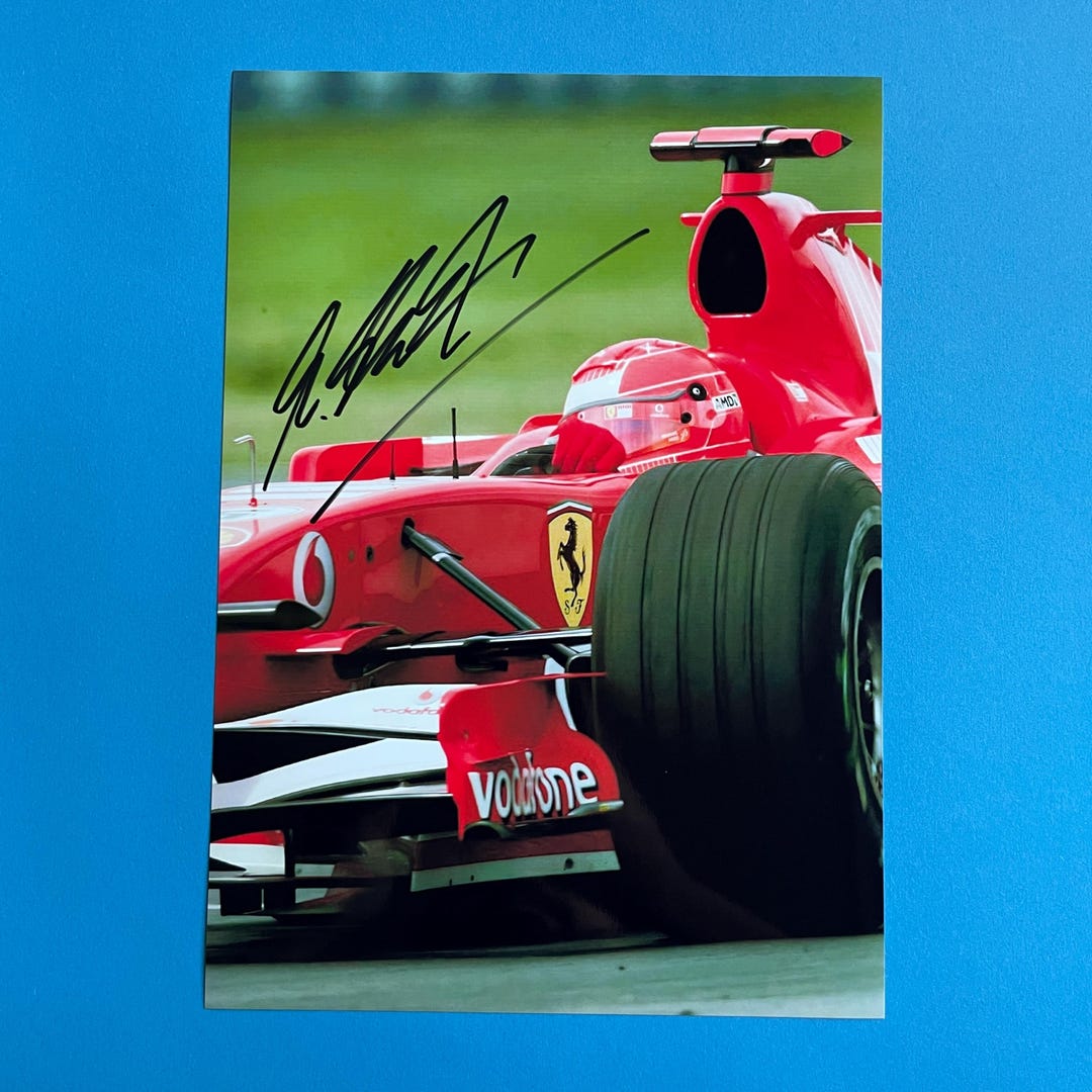 Michael Schumacher Signed Photo Authentic Autograph With COA - Etsy