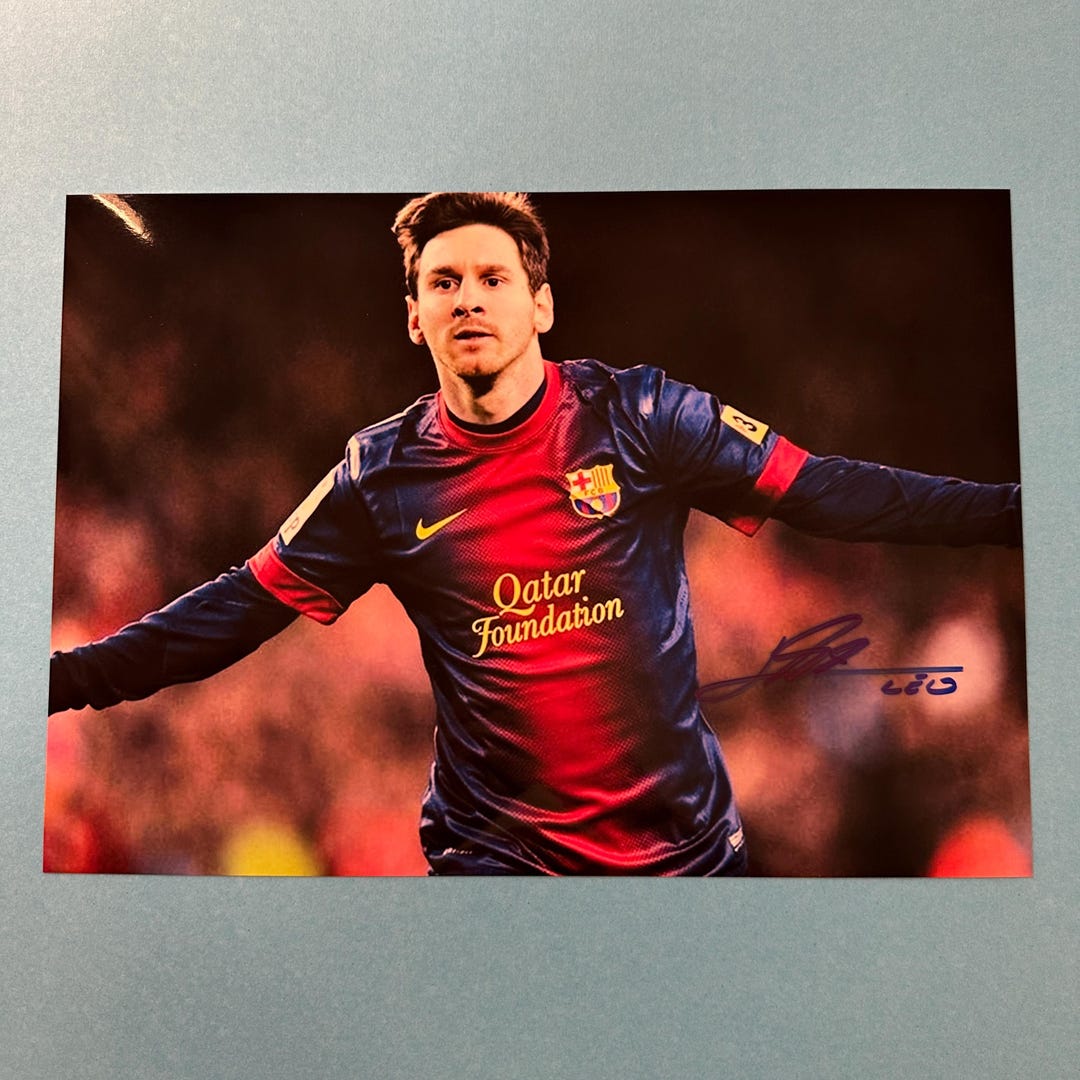 Lionel Messi Signed Photo Authentic Autograph With COA - Etsy