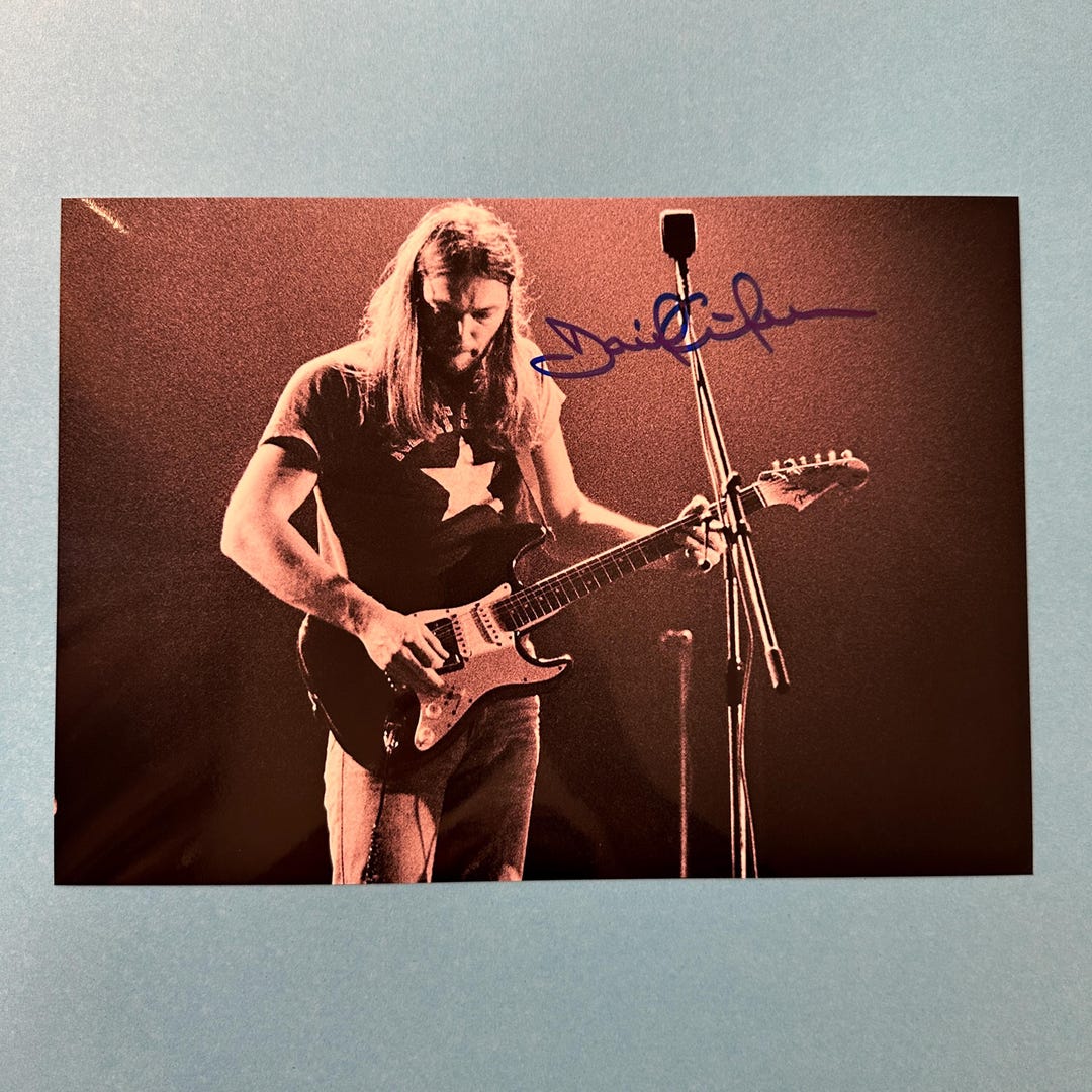 David Gilmour Pink Floyd Signed Photo Authentic Autograph With COA - Etsy