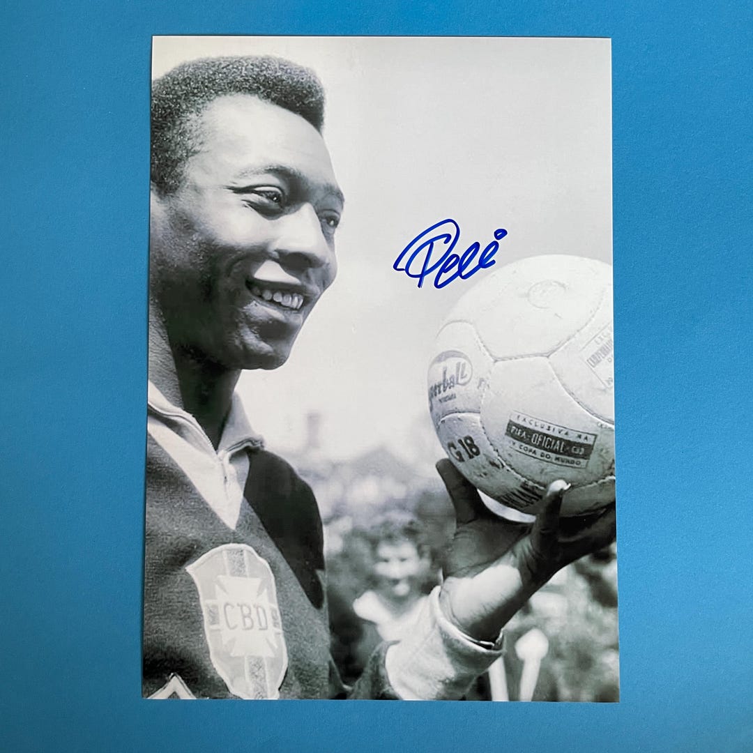 Pele Rare Signed Photo Authentic Autograph With COA - Etsy