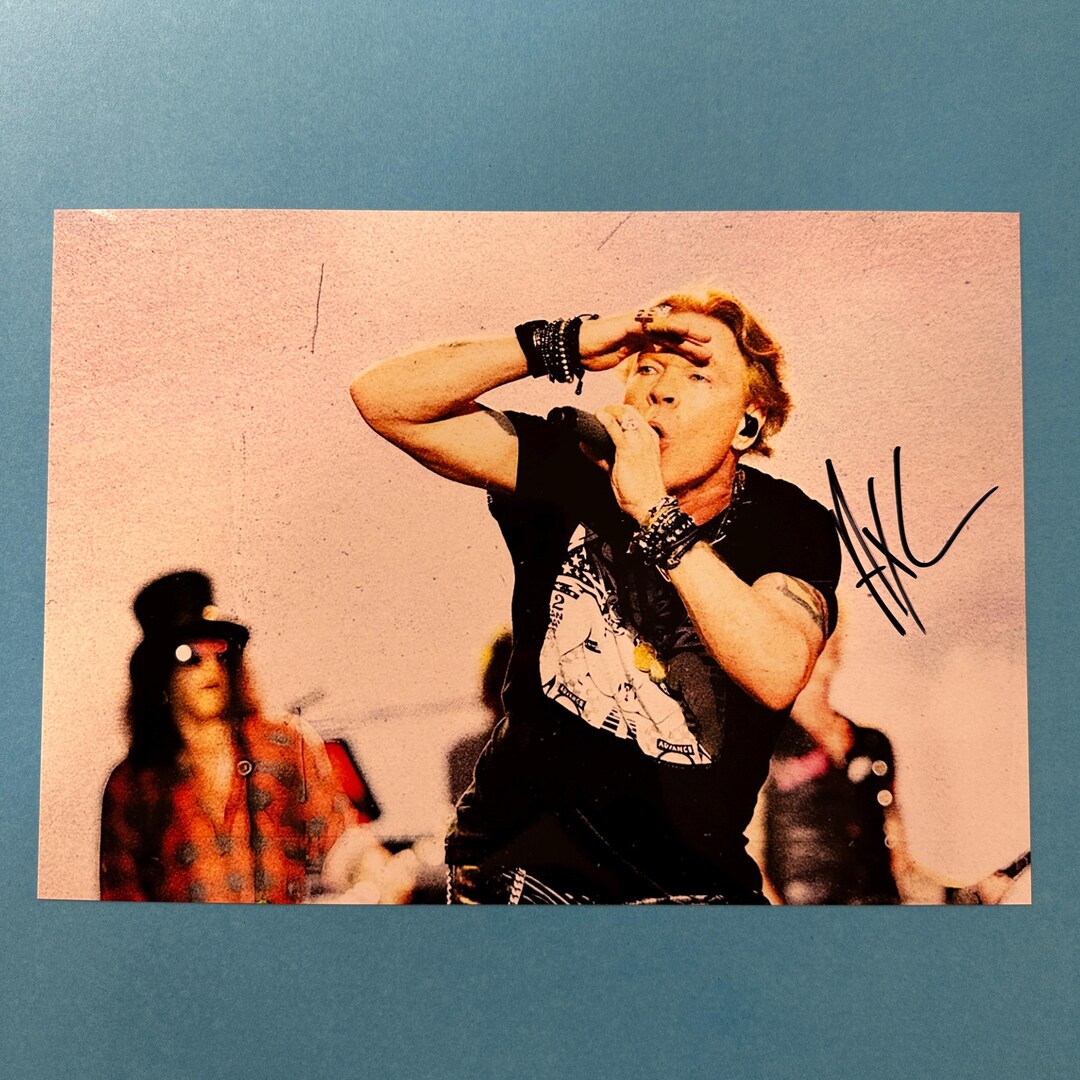 Axl Rose Guns'n'roses Signed Photo Authentic Autograph With COA - Etsy