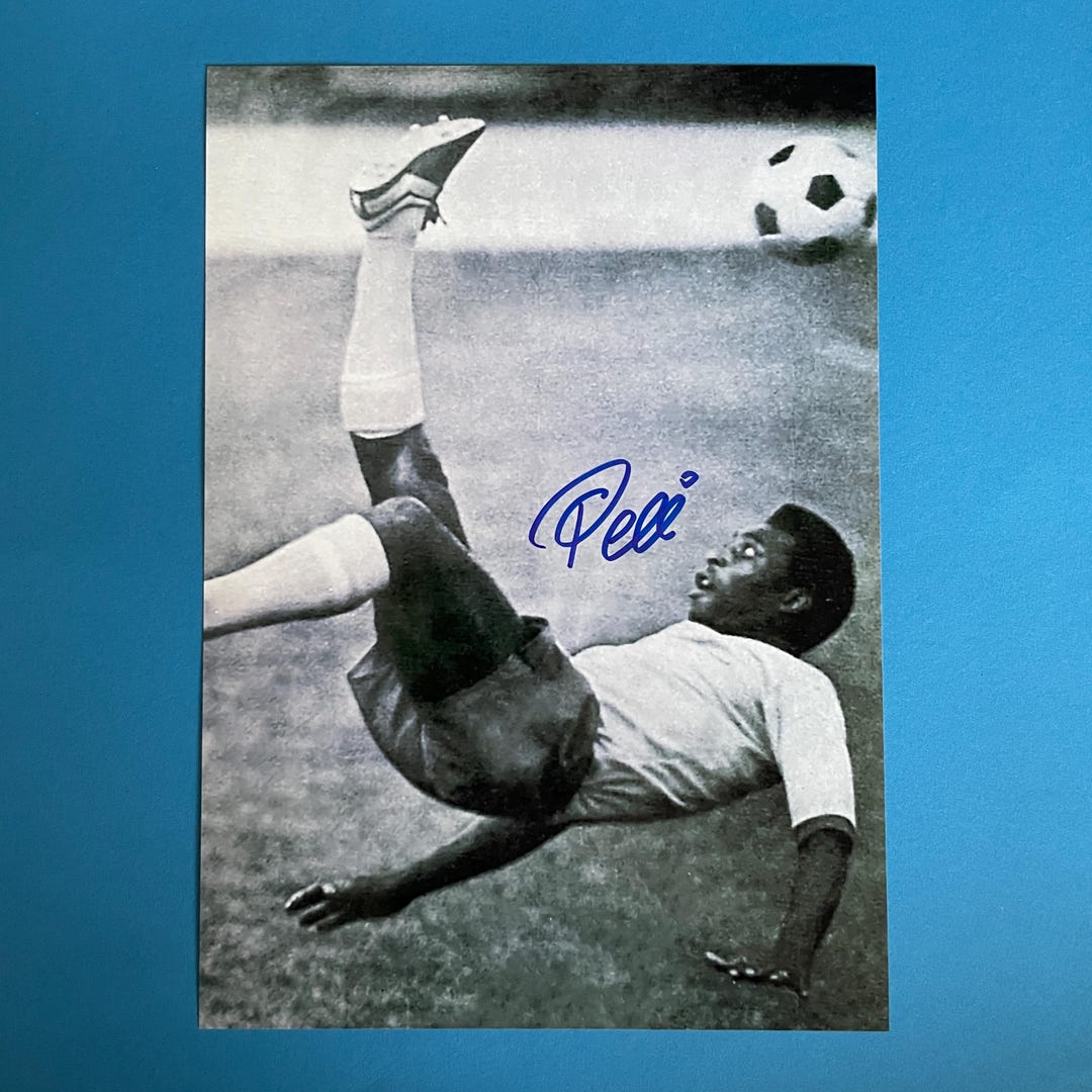 Pele Rare Signed Photo Authentic Autograph With COA - Etsy