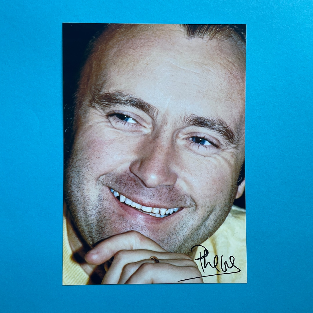 Phil Collins Signed Photo Authentic Autograph With COA - Etsy