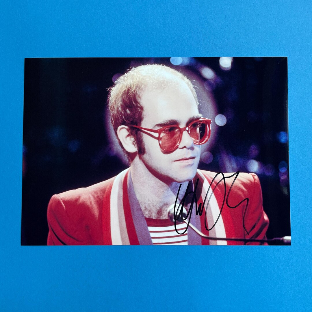 Elton John Signed Photo Authentic Autograph With COA - Etsy