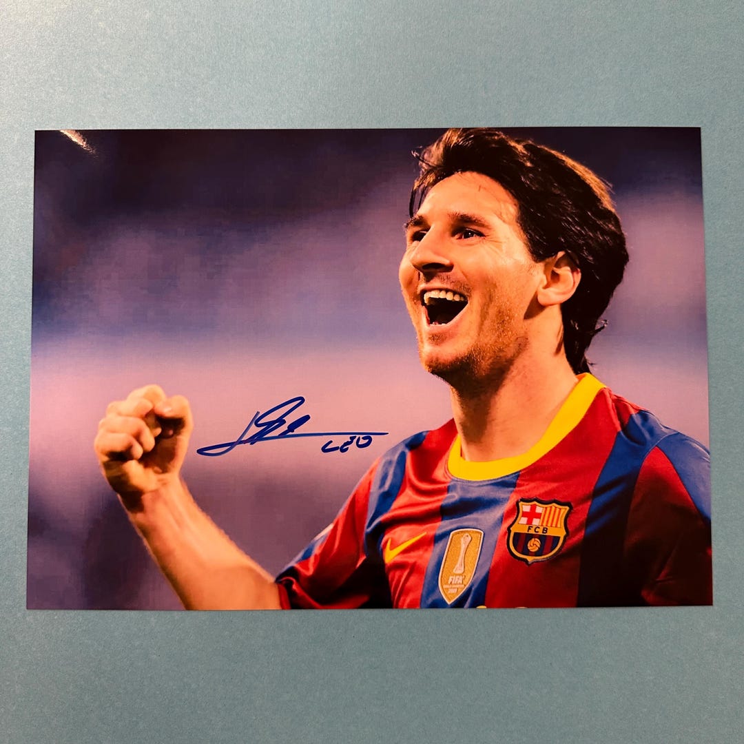 Lionel Messi Signed Photo Authentic Autograph With COA - Etsy