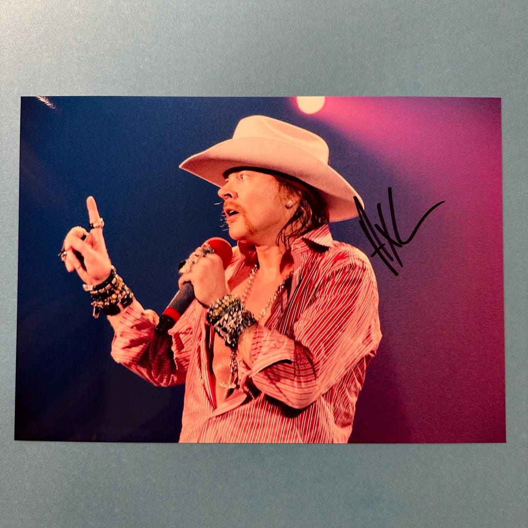 Axl Rose - Guns'n'roses Signed Photo Authentic Autograph With COA - Etsy