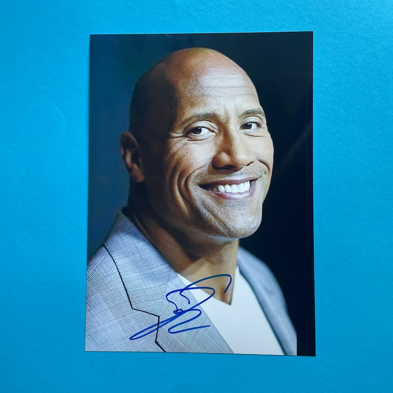 Dwayne Johnson Autograph - Etsy