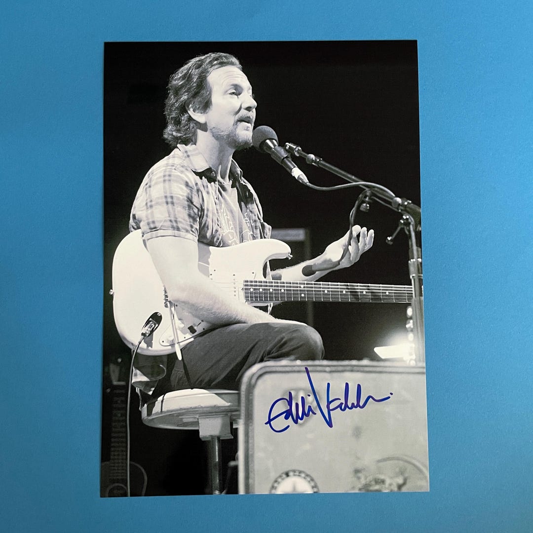 Eddie Vedder Signed Photo Authentic Autograph With COA - Etsy