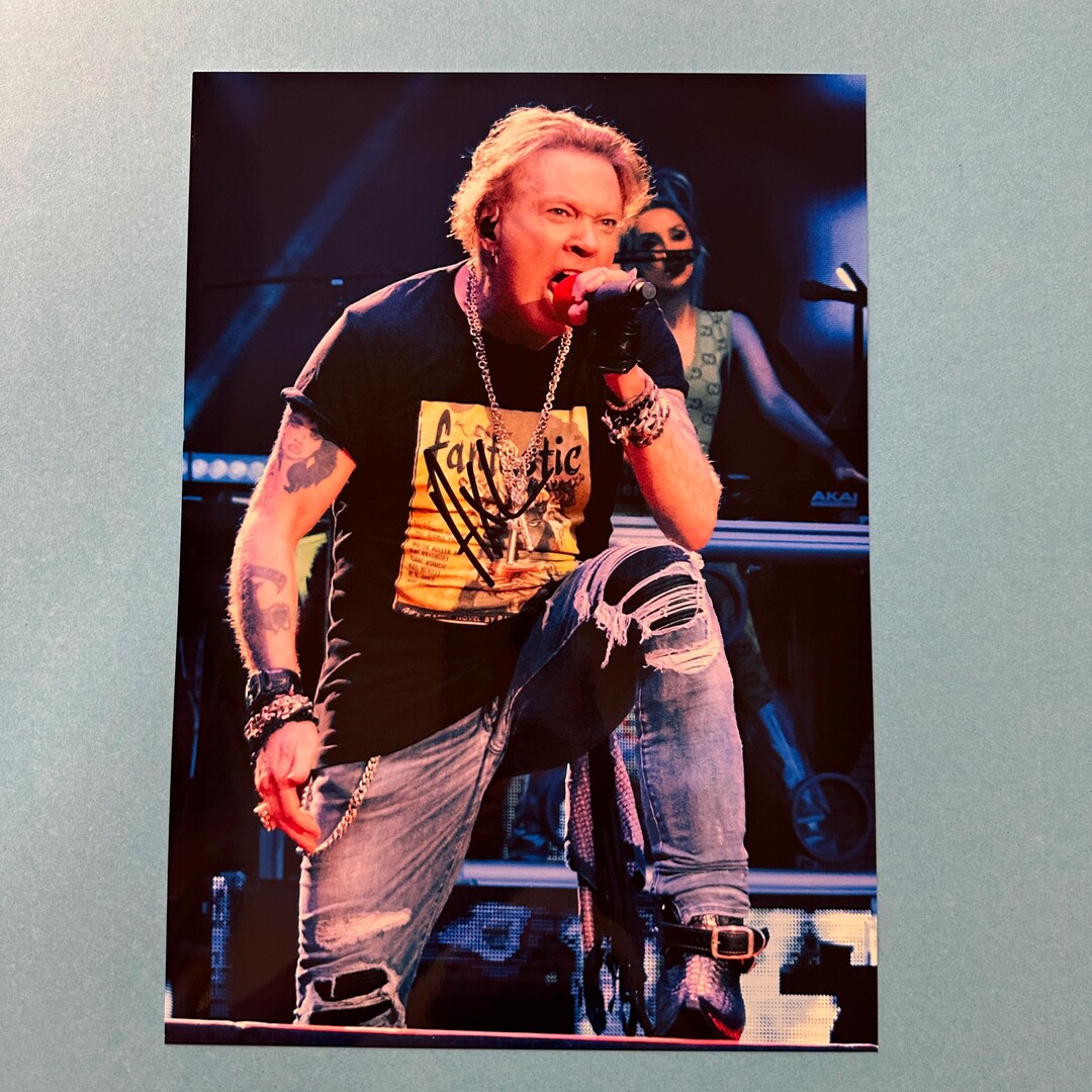 Axl Rose Guns'n'roses Signed Photo Authentic Autograph With COA - Etsy