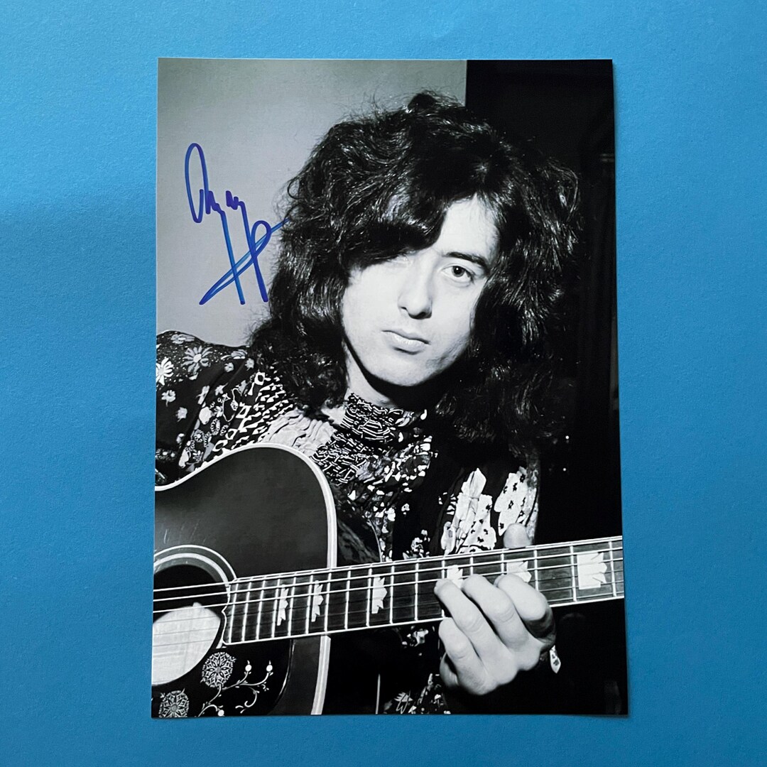 Jimmy Page - Led Zeppelin Signed Photo Authentic Autograph With COA - Etsy