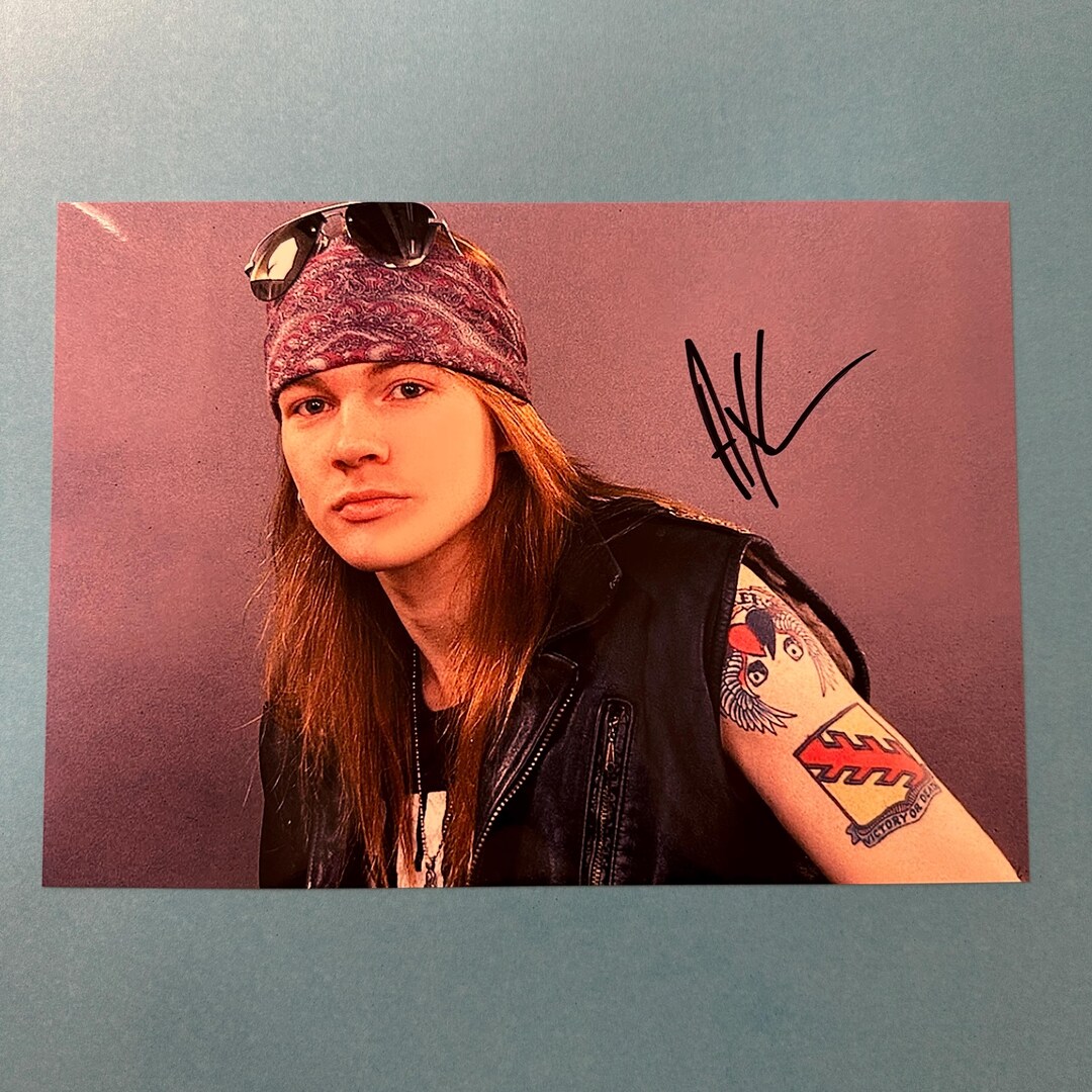 Axl Rose Guns'n'roses Signed Photo Authentic Autograph With COA - Etsy