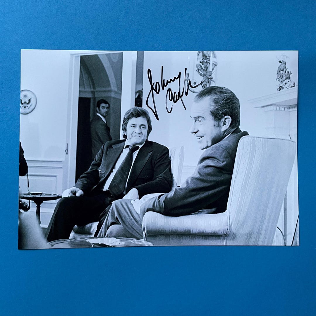 Johnny Cash Rare Signed Photo Authentic Autograph With COA - Etsy
