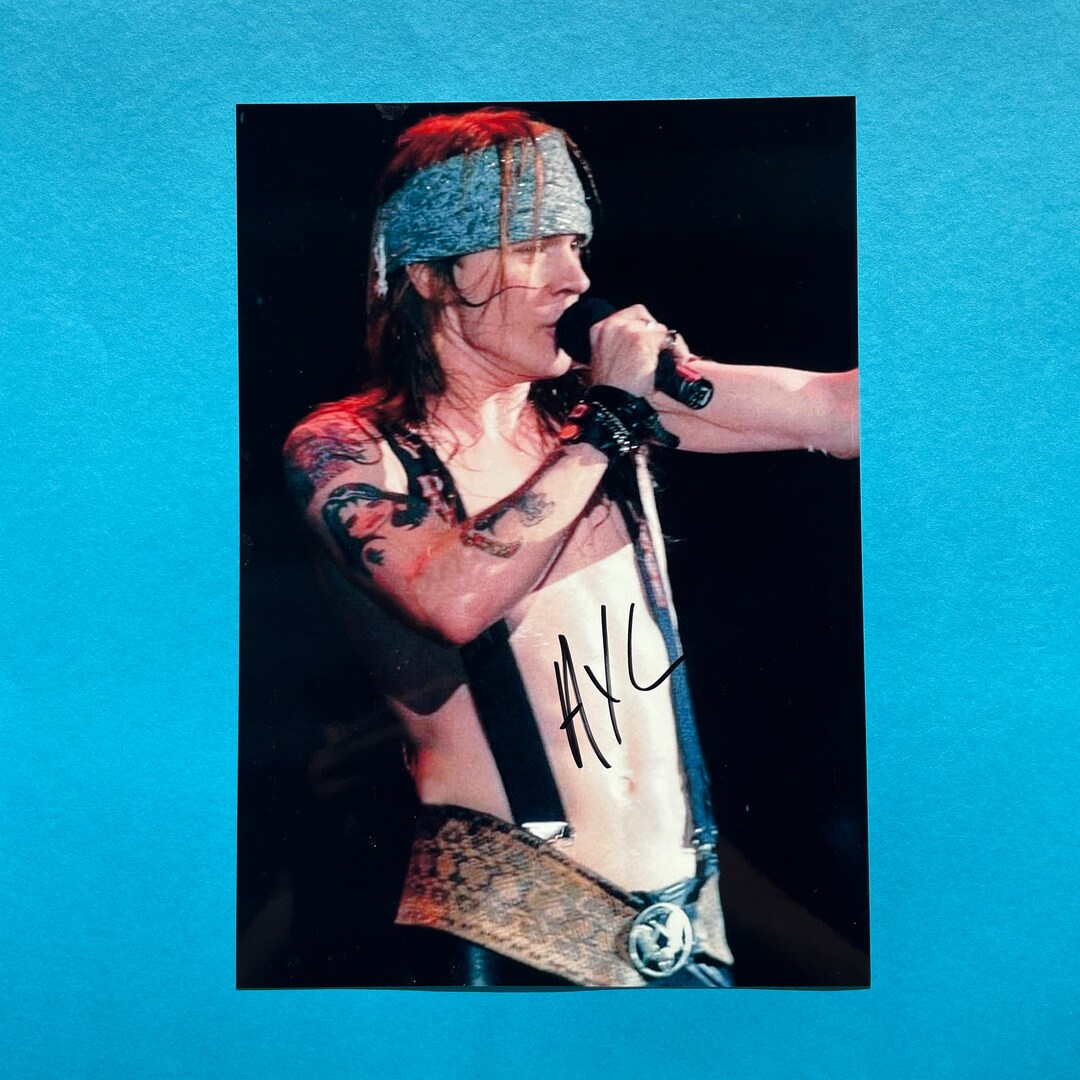 Axl Rose Guns'n'roses Signed Photo Authentic Autograph With COA - Etsy