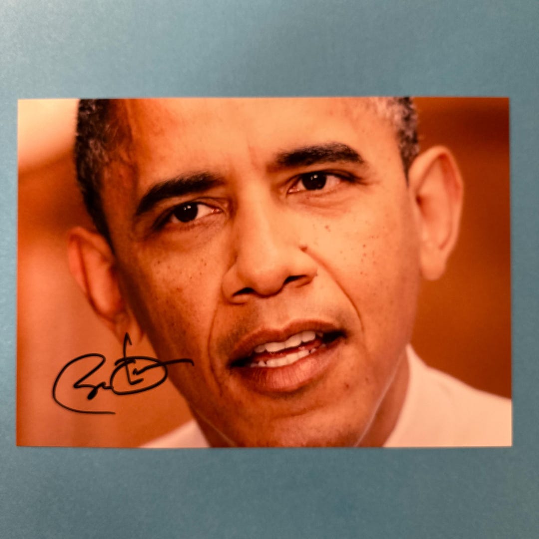Barack Obama Signed Photo Authentic Autograph With COA - Etsy