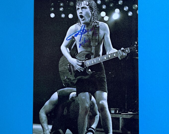 Angus Young - AC/DC Signed Photo Authentic Autograph With COA - Etsy