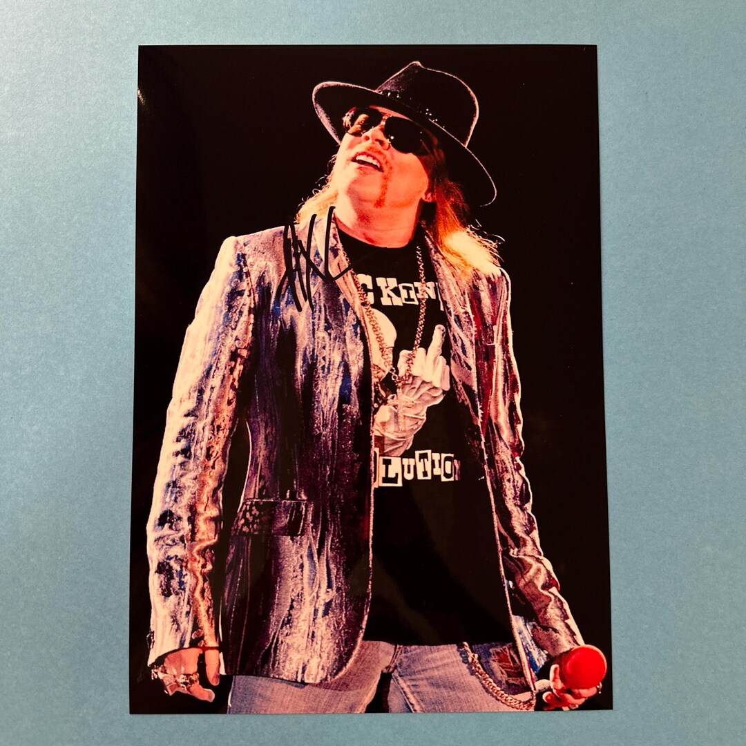 Axl Rose - Guns'n'roses Signed Photo Authentic Autograph With COA - Etsy