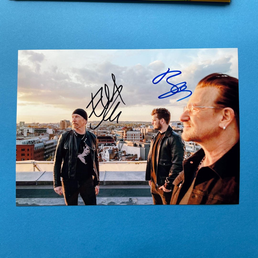 Bono & the Edge U2 Signed Photo Authentic Autograph With COA - Etsy