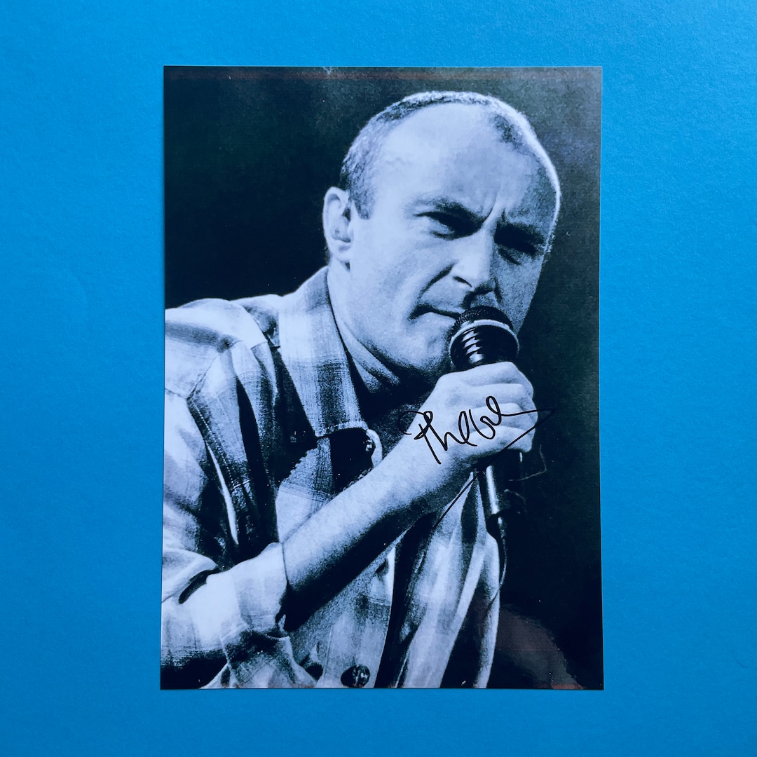 Phil Collins Signed Photo Authentic Autograph With COA - Etsy