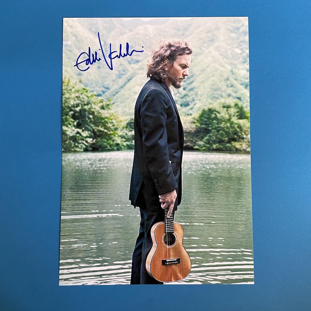 Eddie Vedder Signed Photo Authentic Autograph With COA - Etsy