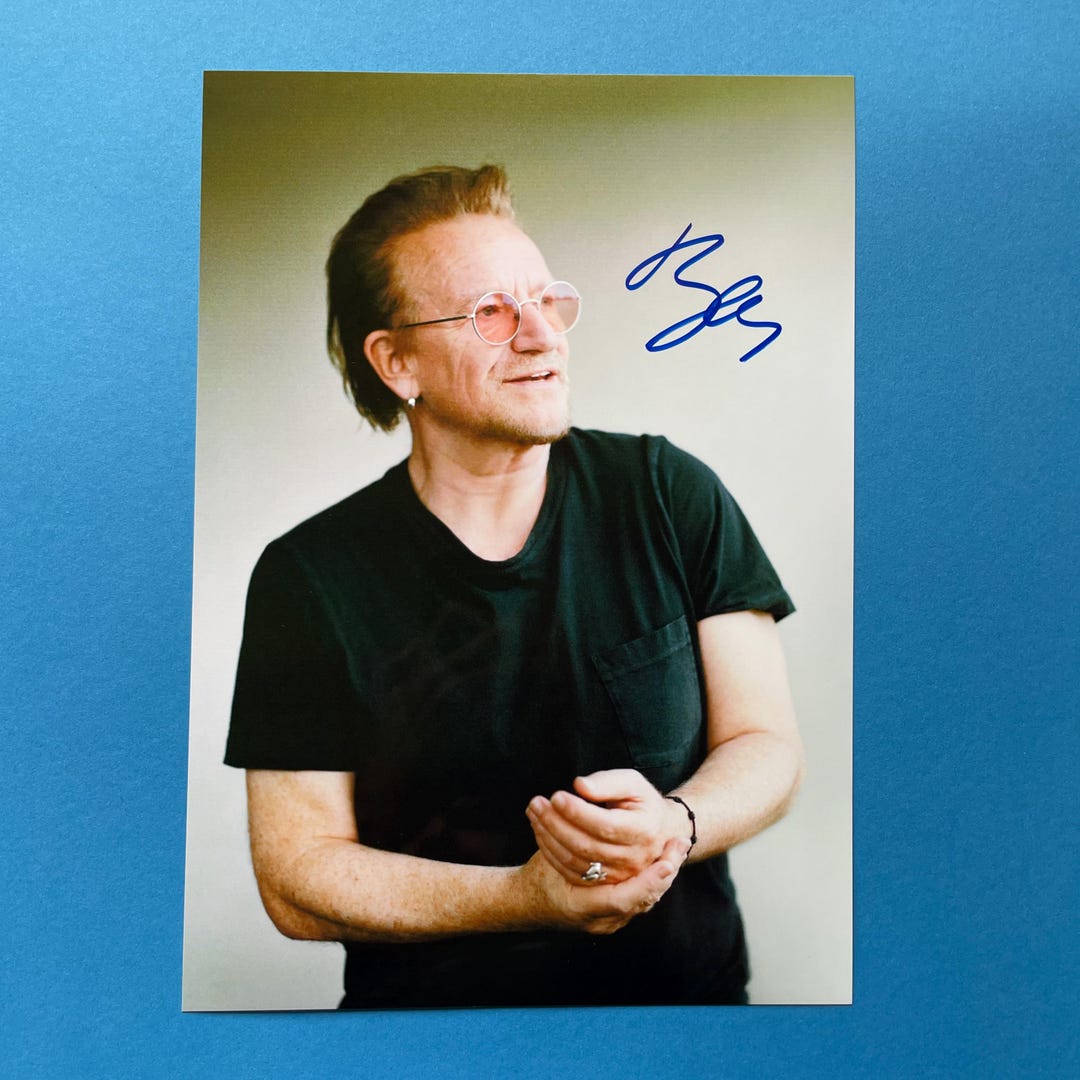 Bono - U2 Signed Photo Authentic Autograph With COA - Etsy