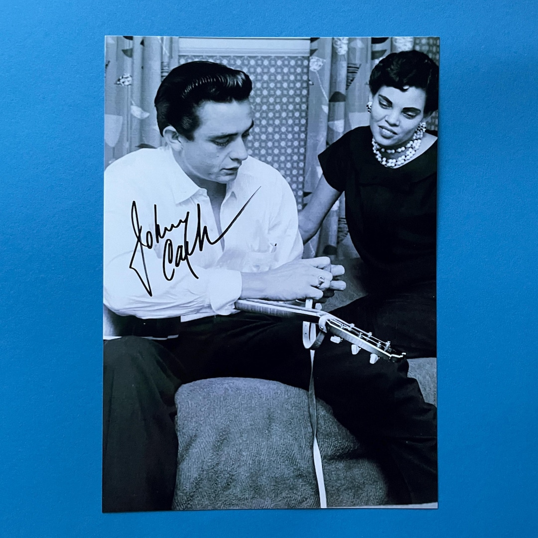 Johnny Cash Rare Signed Photo Authentic Autograph With COA - Etsy