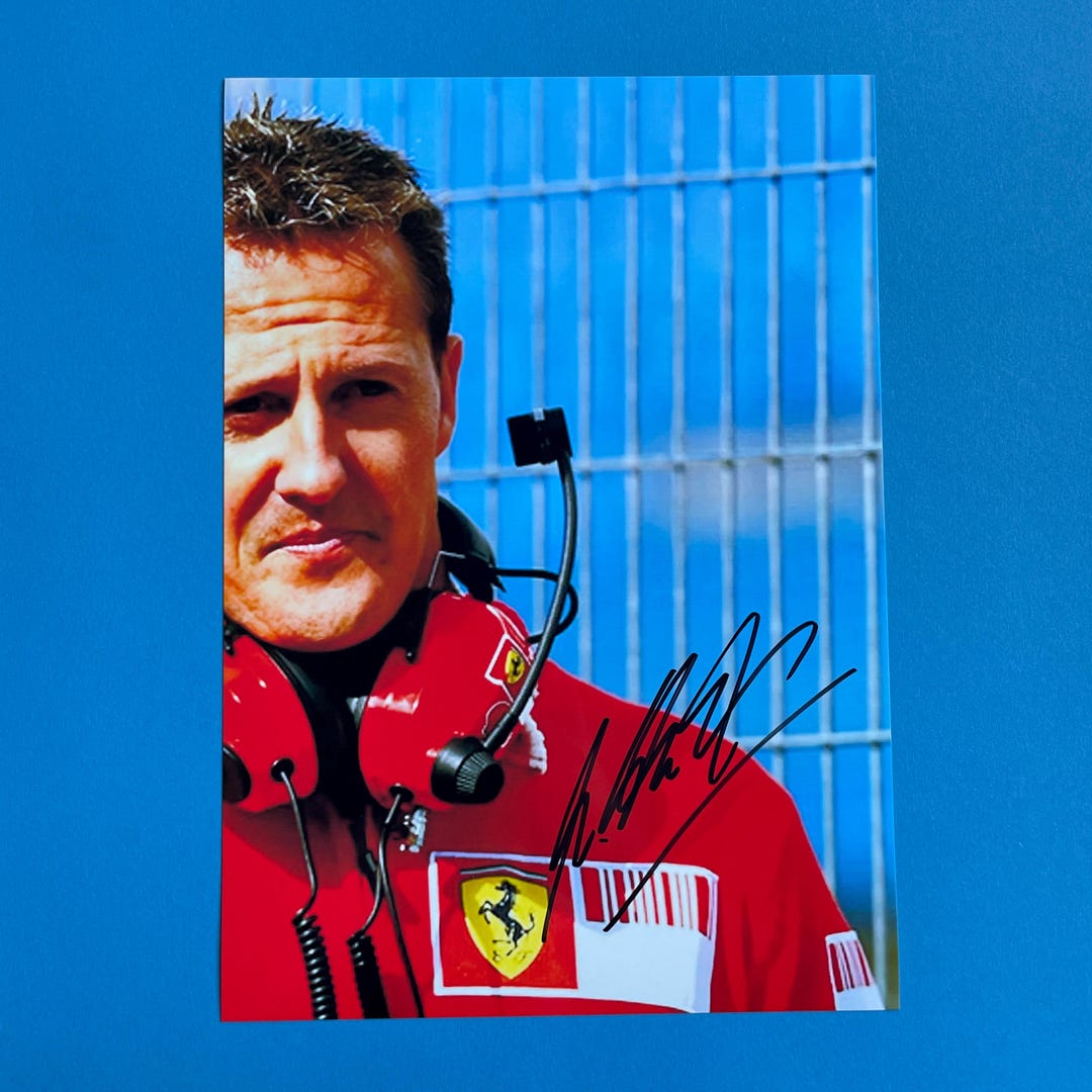 Michael Schumacher Signed Photo Authentic Autograph With COA - Etsy