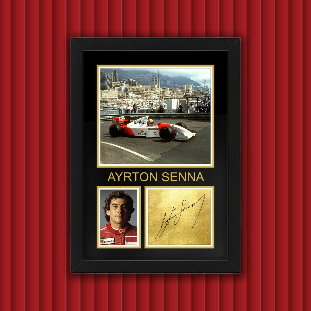AYRTON SENNA F1 Mclaren Display Case W Reproduced Autograph Signature ...
