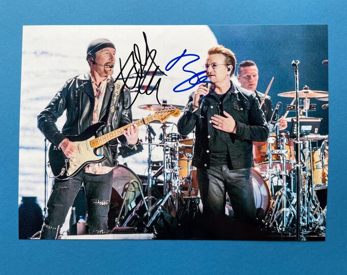 Bono & the Edge - U2 Signed Photo Authentic Autograph With COA - Etsy