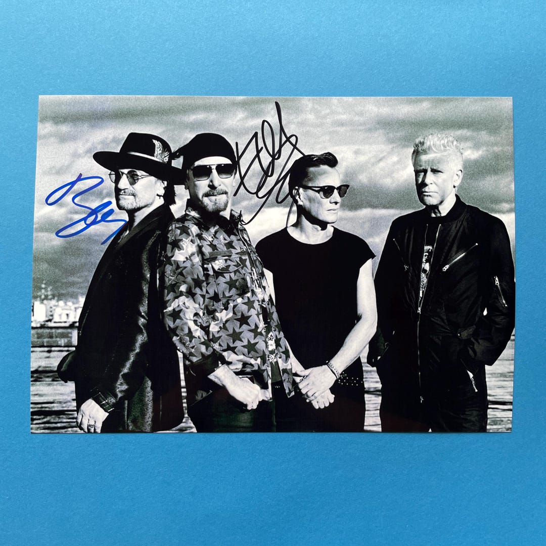Bono & the Edge U2 Signed Photo Authentic Autograph With COA - Etsy