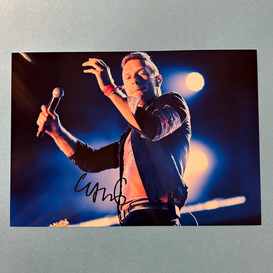 Chris Martin Coldplay Signed Photo Authentic Autograph With COA - Etsy
